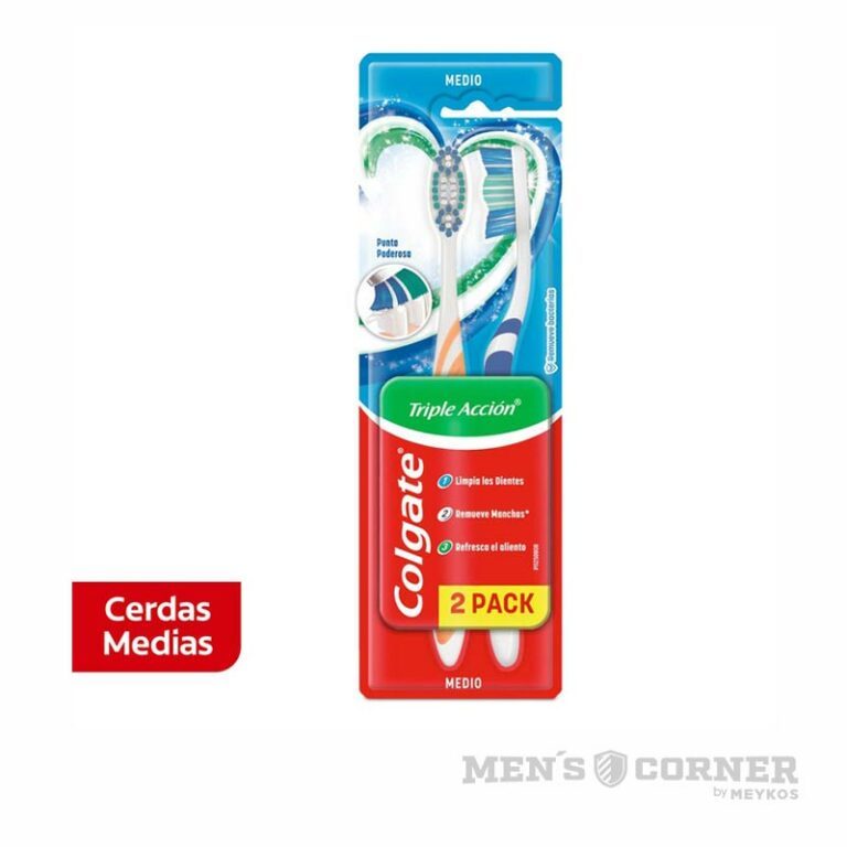 Colgate Cepillo Dental Triple Accion Medio 2 Unidad - Mens Corner