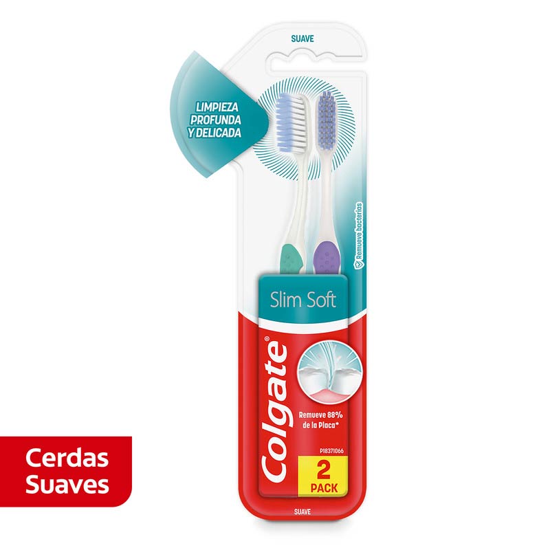 Colgate Cepillo Dental Slim Soft Suave 2 Unidad (pack) - Mens Corner